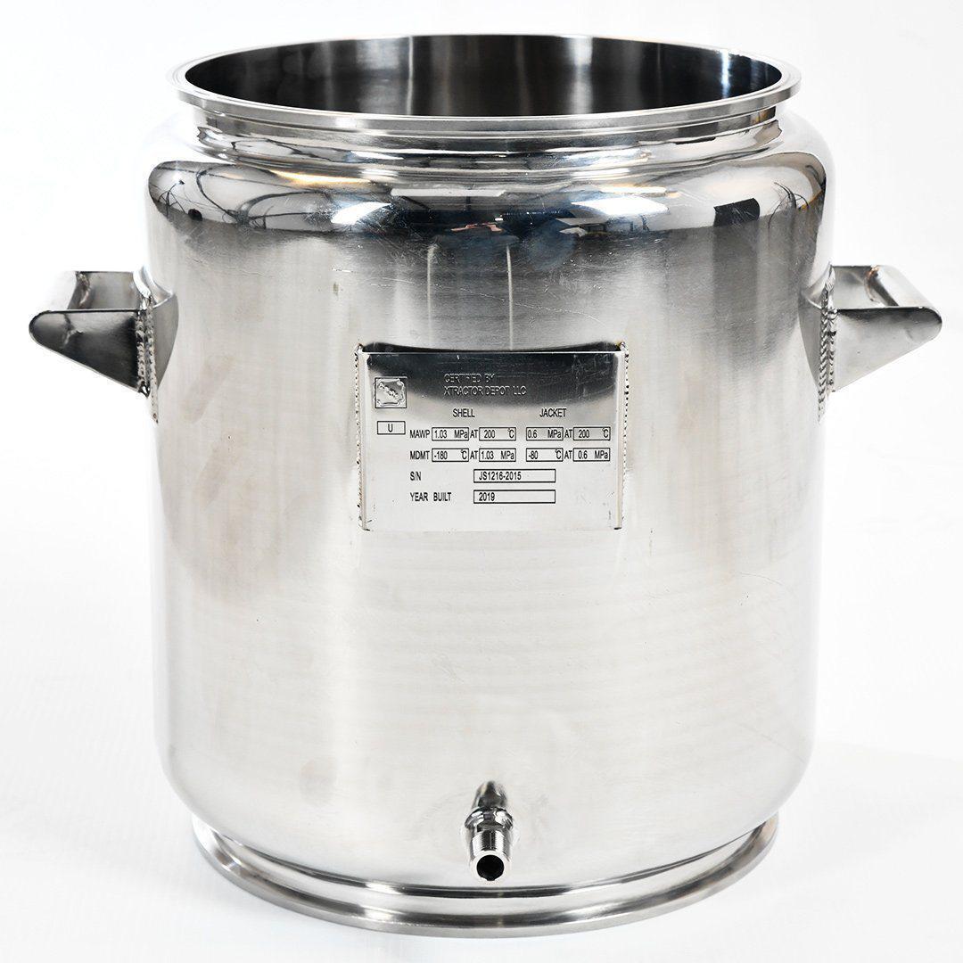 12”x16” Jacketed Open-Ended Spool w/ 1/2” Compression Ports & Handles ...