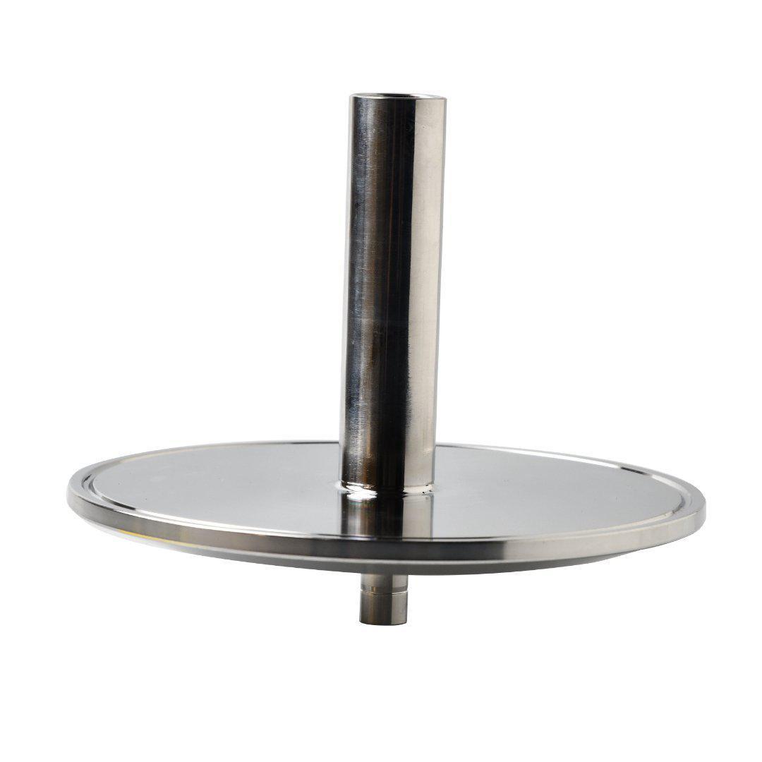 6" Flat End Cap w/ 1/2" Tube Stub & 5" Dip Tube