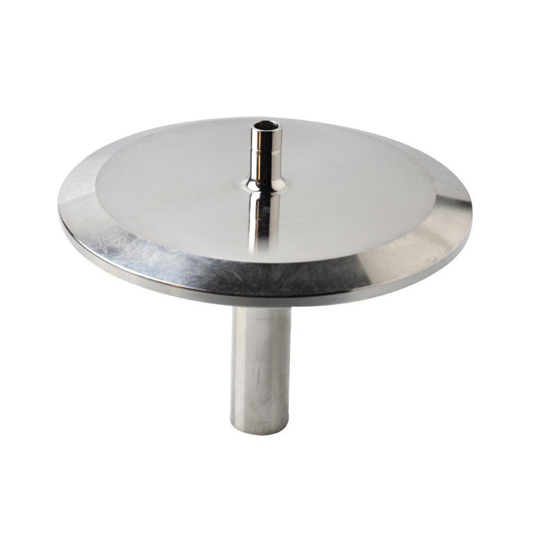 6" Flat End Cap w/ 1/2" Tube Stub & 5" Dip Tube