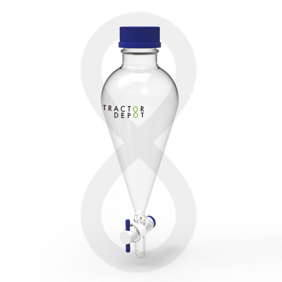 Glass GL45 Capped Separatory Funnel | Xtractor Depot